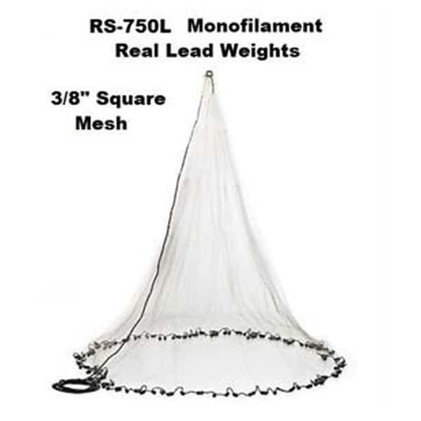 Super Spreader Monofilament Cast Net (3/8″ Square Mesh)(RS-750L)(REAL ...