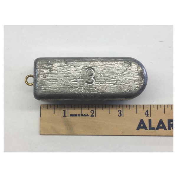 3lb Rectangle Deep Drop Lead - Alario Bros